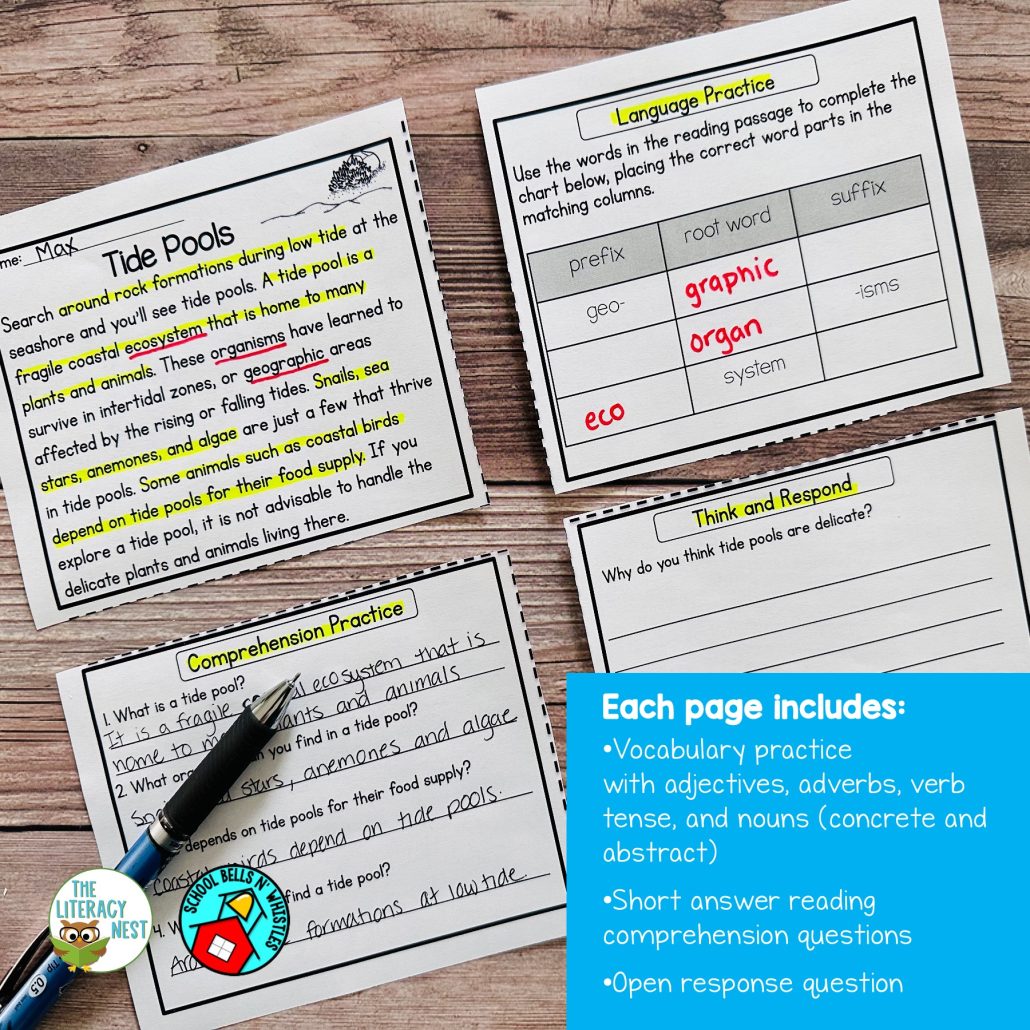 Reading Comprehension: Bundle | Upper Elementary Literacy | Virtual ...