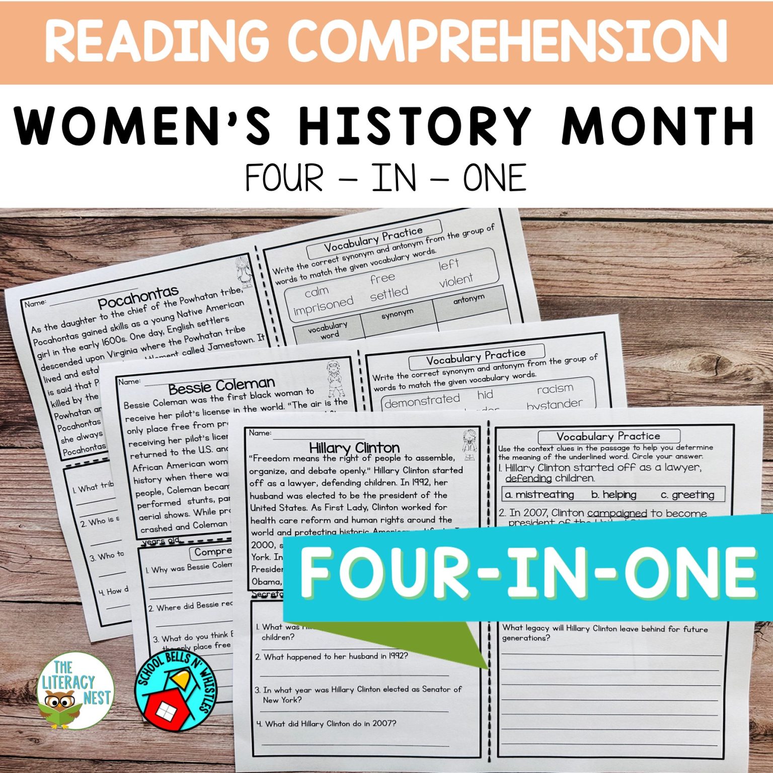 Reading Comprehension Passages for Women's History Month - The Literacy ...