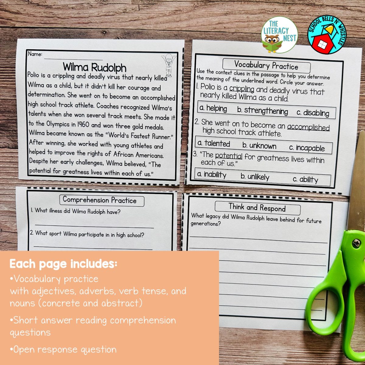 Reading Comprehension Passages for Women's History Month - The Literacy ...