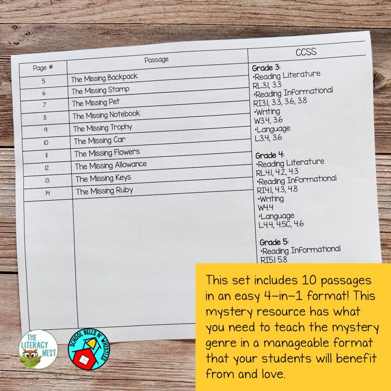 Guided Literacy Mystery Passages for Reading Comprehension - The ...