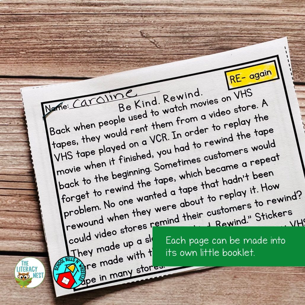 Prefix Practice for Vocabulary and Reading Comprehension - The Literacy ...