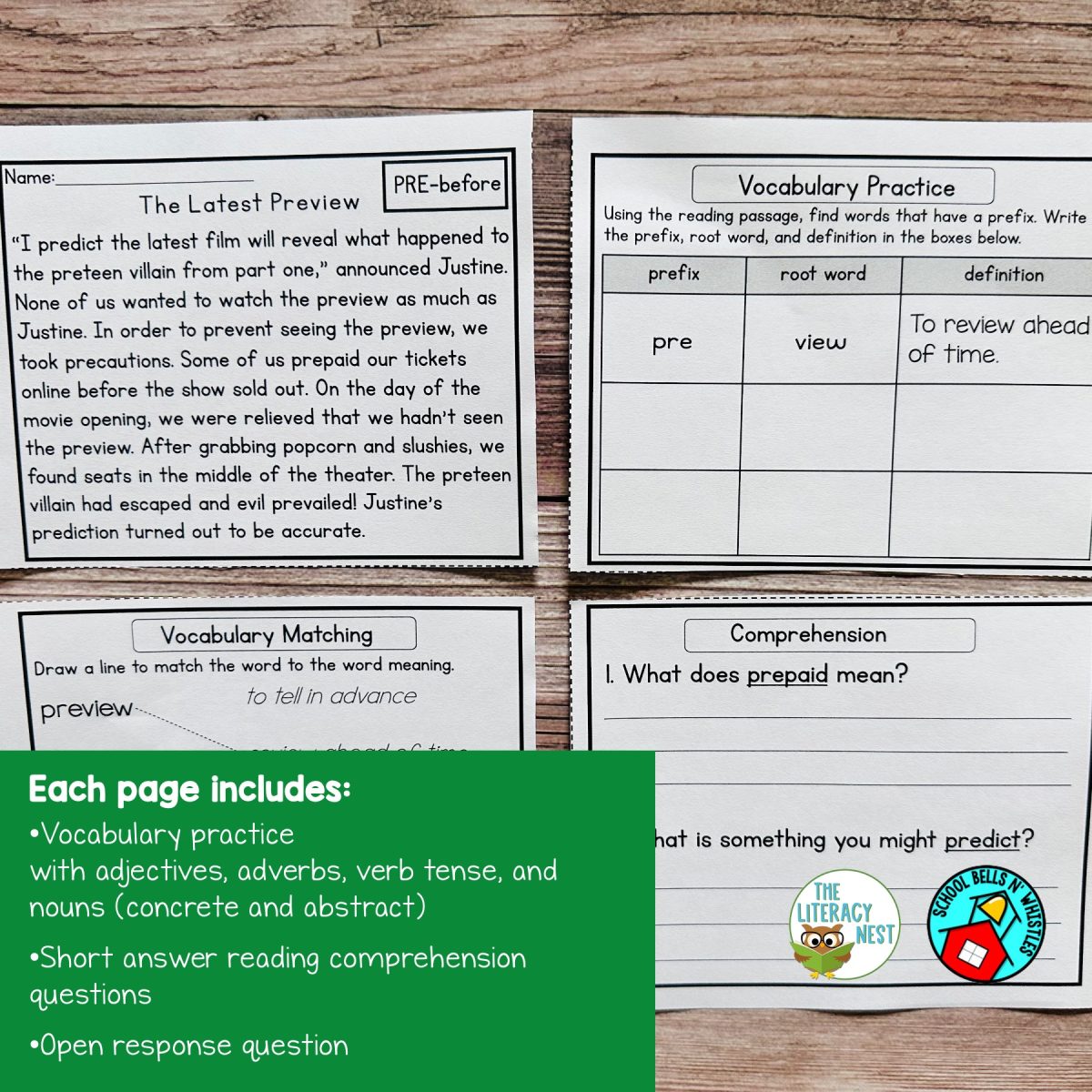 Prefix Practice for Vocabulary and Reading Comprehension - The Literacy ...