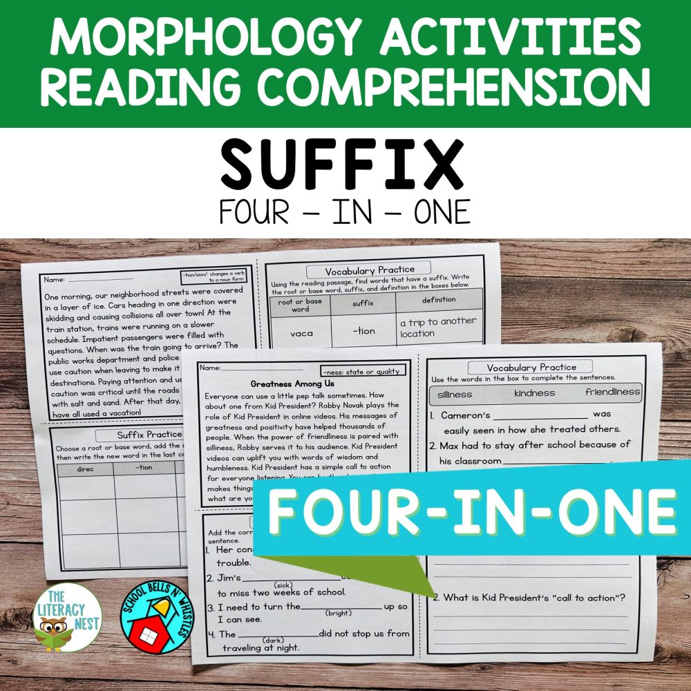 Suffix Morphology Writing Prompts - The Literacy Nest