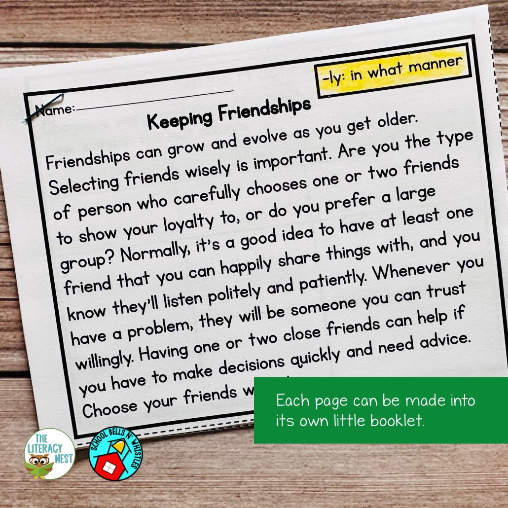 Suffix Practice for Vocabulary and Reading Comprehension - The Literacy ...