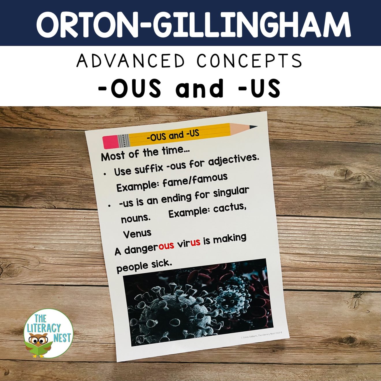 Suffix -OUS and -US for Advanced Orton-Gillingham Activities - The ...
