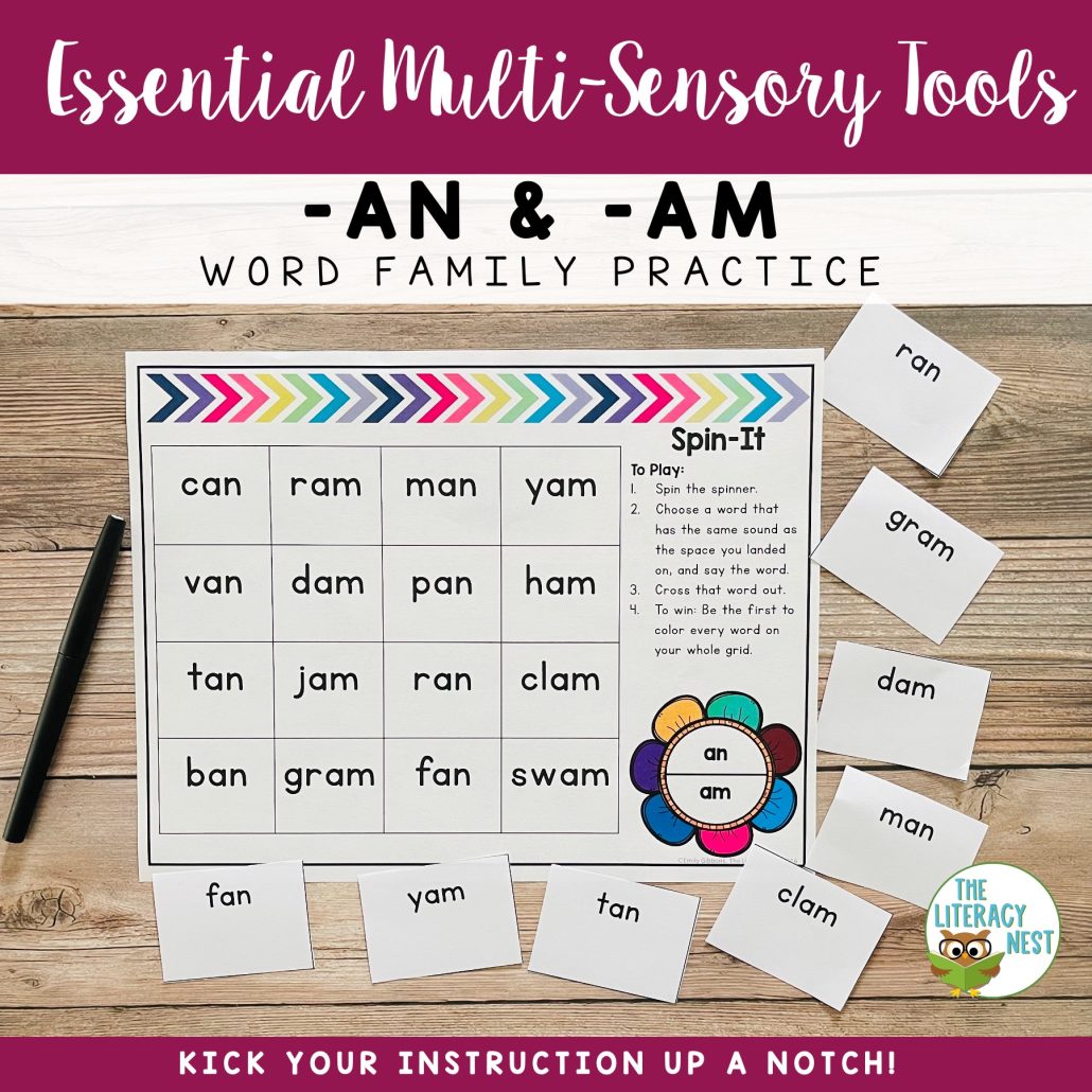 Word Family: AN AM | Multisensory Practice Activities Literacy FREEBIE ...