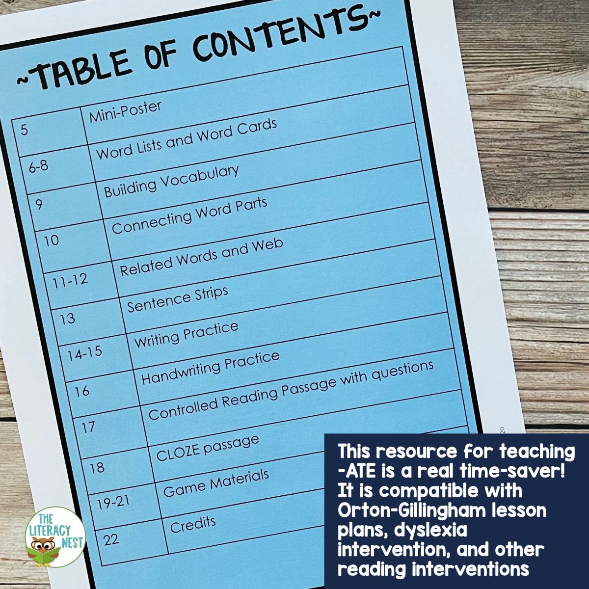 Suffix -ATE for Advanced Orton-Gillingham Activities - The Literacy Nest