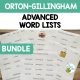 Decodable Word Lists and Sentences for ADVANCED Orton-Gillingham BUNDLE ...