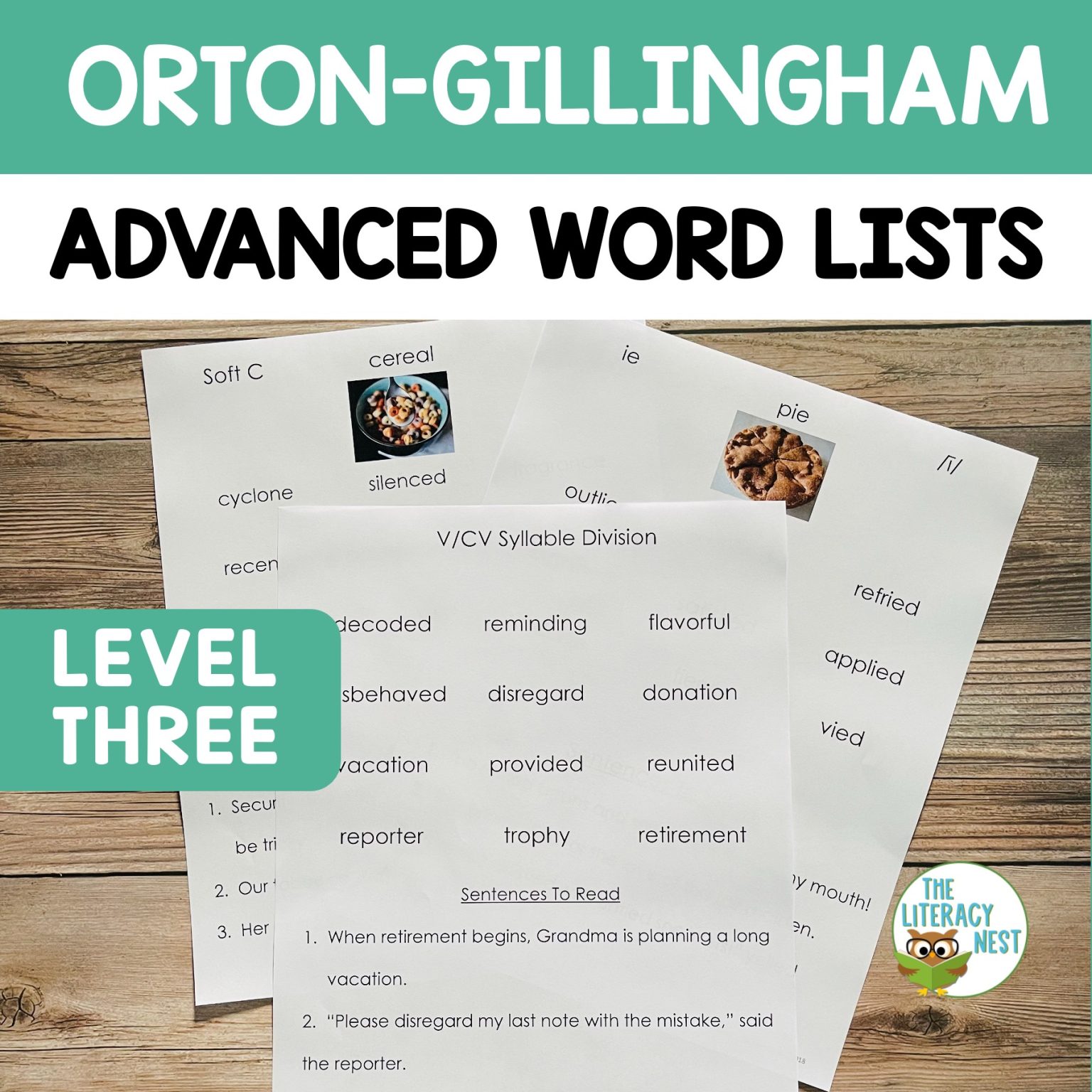 Decodable Word Lists and Sentences for ADVANCED Orton Gillingham Level ...