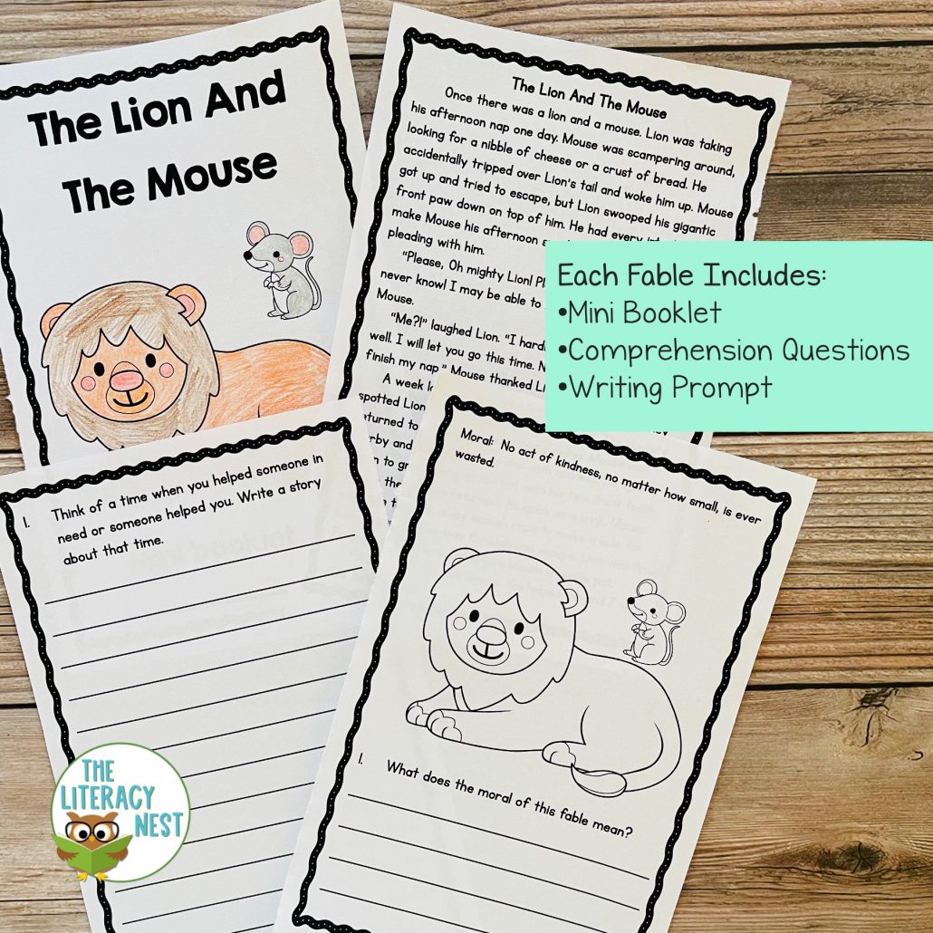 Aesop’s Fables Close Reading Passages with Comprehension Questions ...