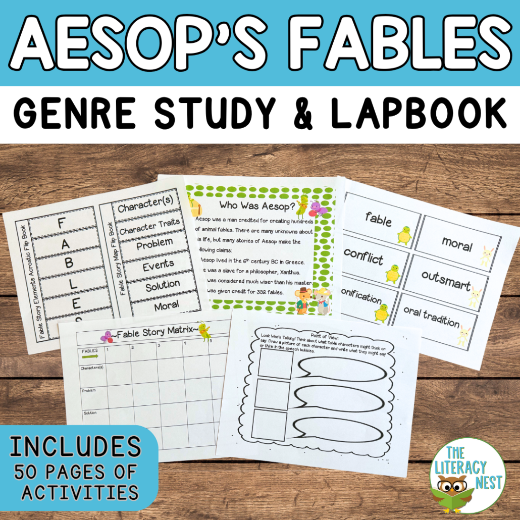 Aesop’s Fables Close Reading Passages with Comprehension Questions ...