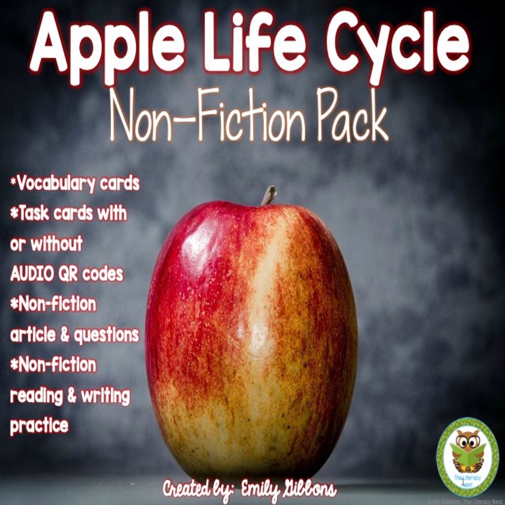 Task Cards: Apple Life Cycle | Printables Nonfiction Listening Center ...