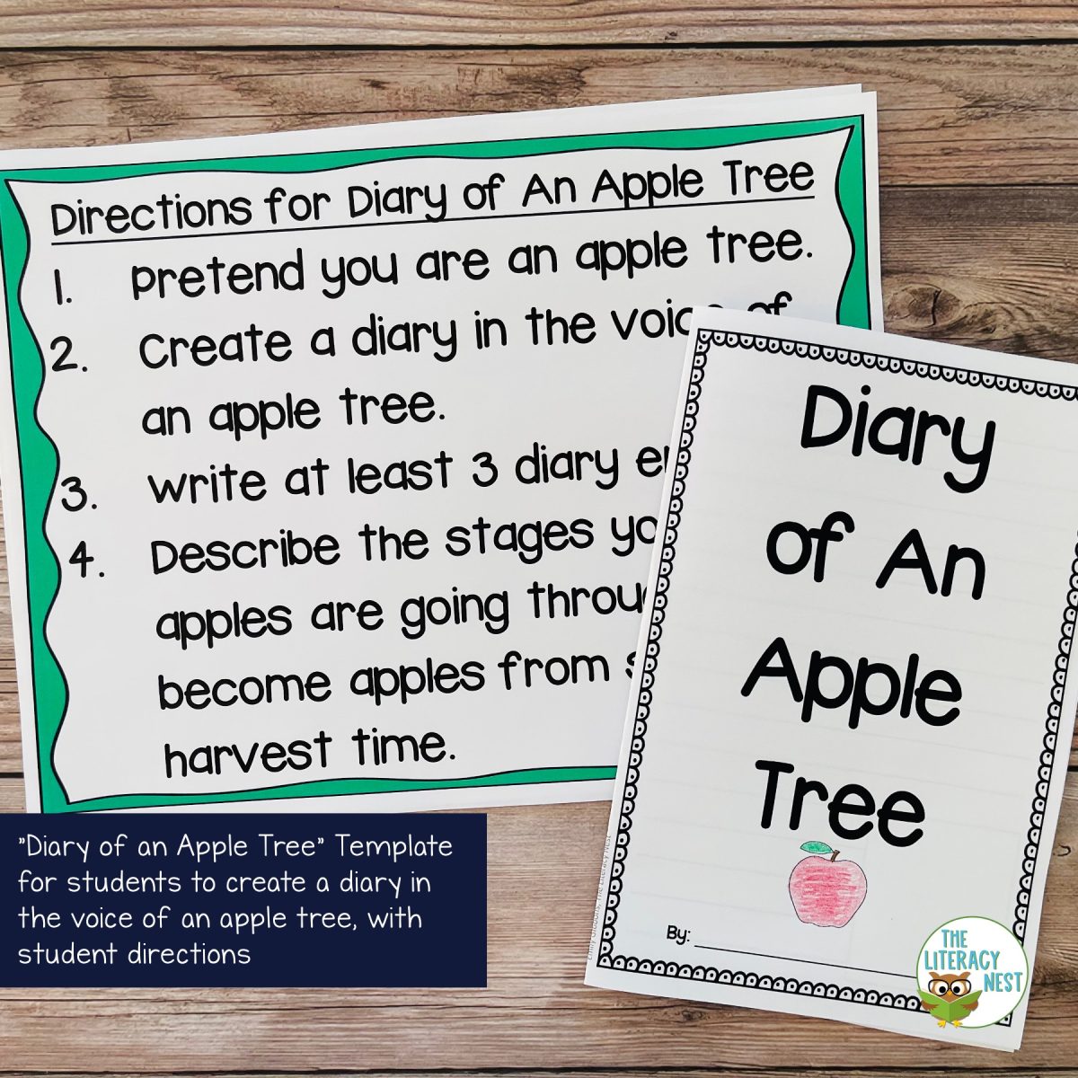 Nonfiction Task Cards Apple Life Cycle for Listening Center - The ...