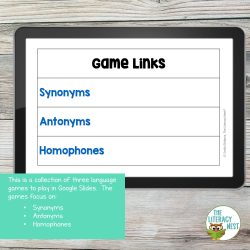 Synonyms, Antonyms, and Homophones Digital Activities - The Literacy Nest