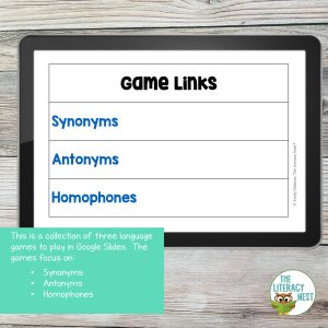 Synonyms, Antonyms, and Homophones Digital Activities - The Literacy Nest