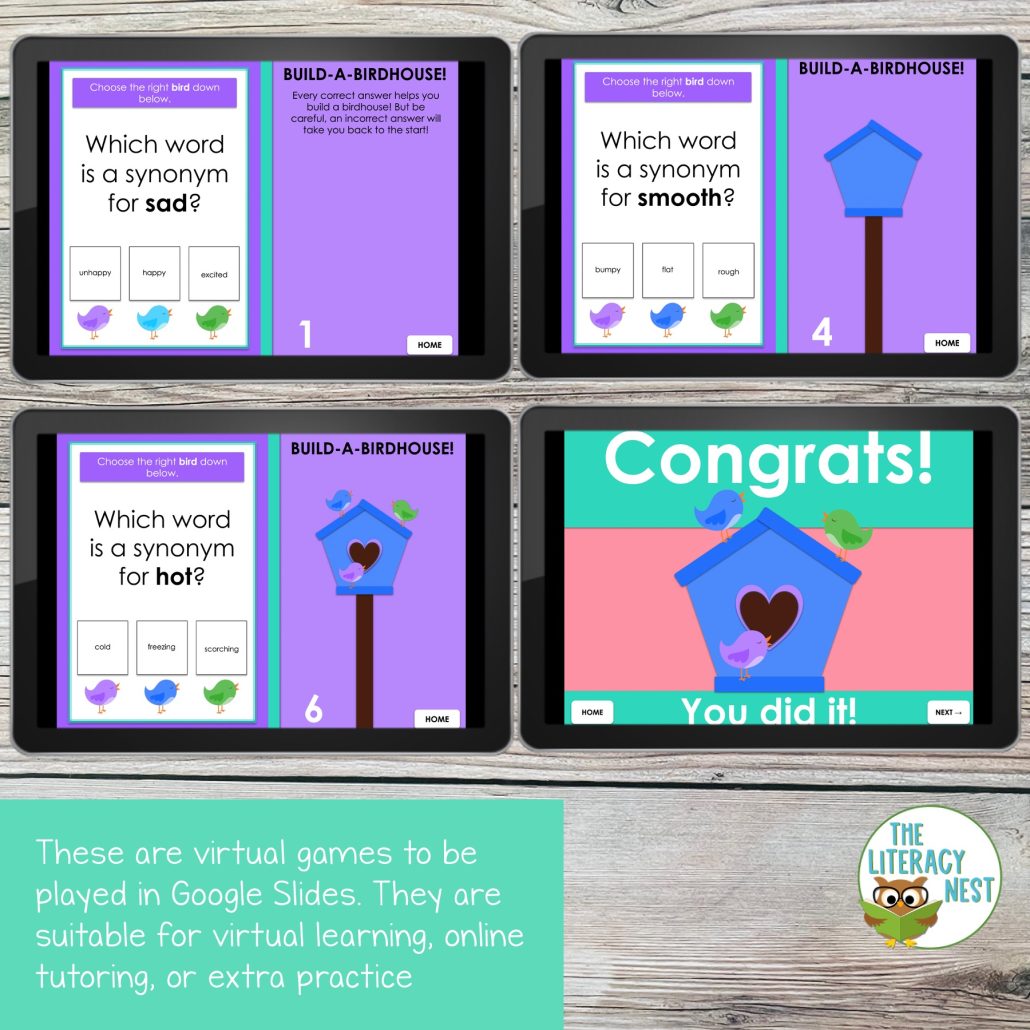 Synonyms, Antonyms, and Homophones Digital Activities - The Literacy Nest