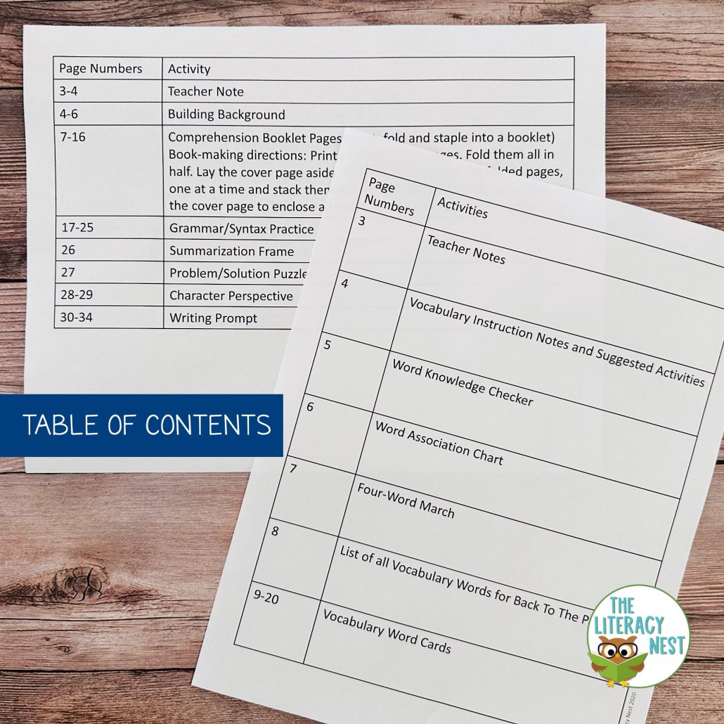 Book Companion Activities for Back To the Past Decodable Reader - The ...