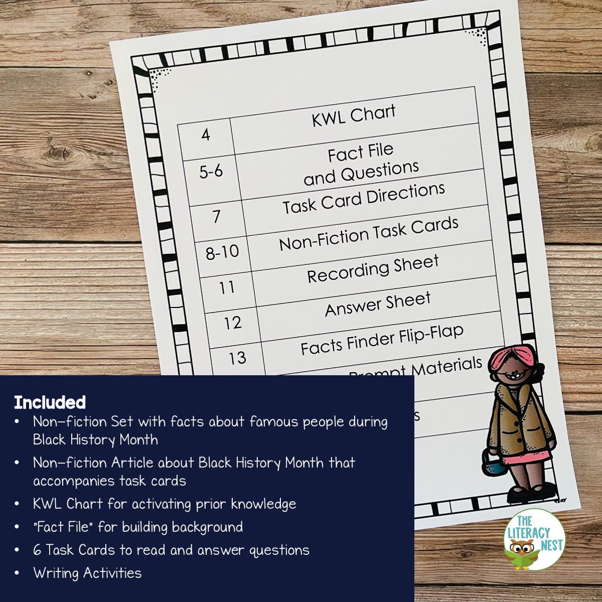 Task Cards: Black History Month Nonfiction Informational Text Literacy ...