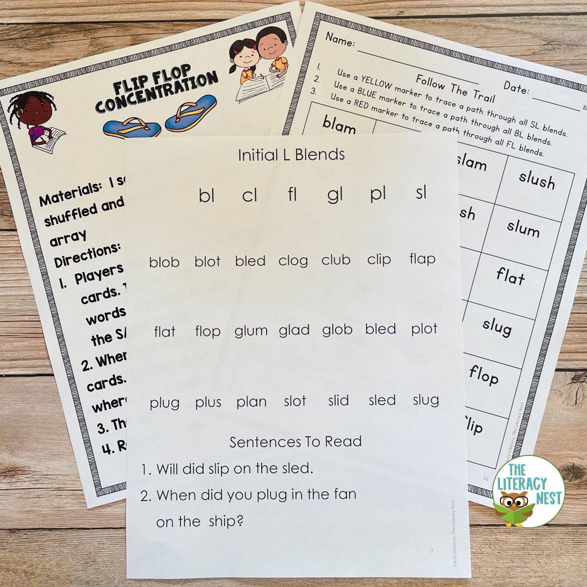 Consonant Blends Worksheets and Activities BUNDLE for Orton-Gillingham ...