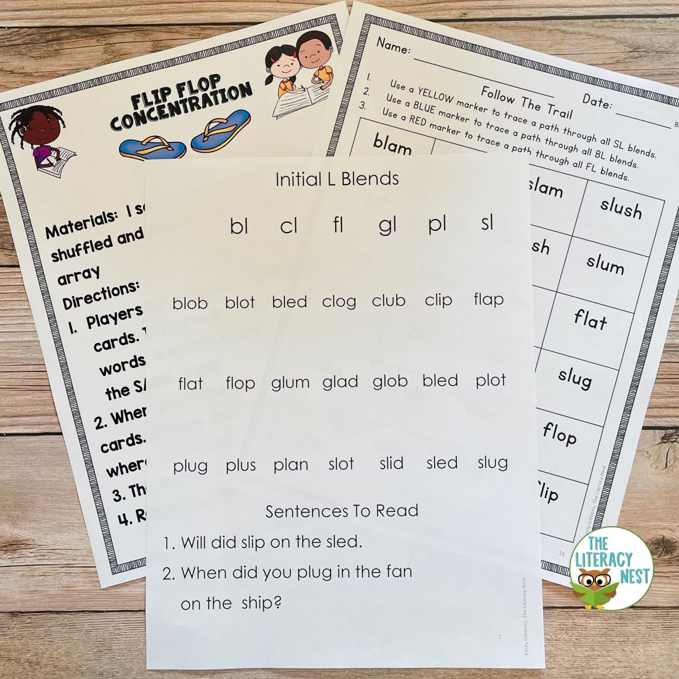 Consonant Blends Worksheets and Activities BUNDLE for Orton-Gillingham ...
