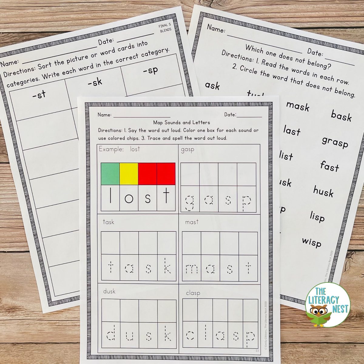 Consonant Blends Worksheets and Activities BUNDLE for Orton-Gillingham ...