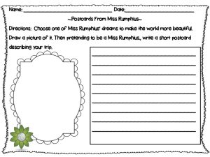 Book Companion Activities for Miss Rumphius by Barbara Cooney - The ...