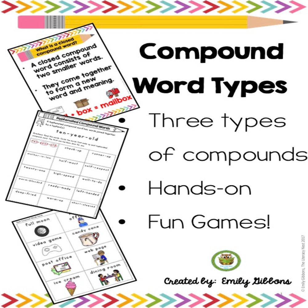 Compound Words: Practice Sheets | Games Multisensory Literacy Activity ...