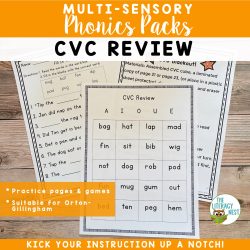 Phonics Packs: CVC | Multisensory Practice Orton-Gillingham Resources ...