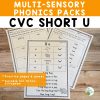 CVC Short U Literacy Activities for Orton-Gillingham Lessons - The ...