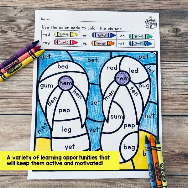Summer Review: CVC | Phonics Packs Activities Words Worksheets - The ...