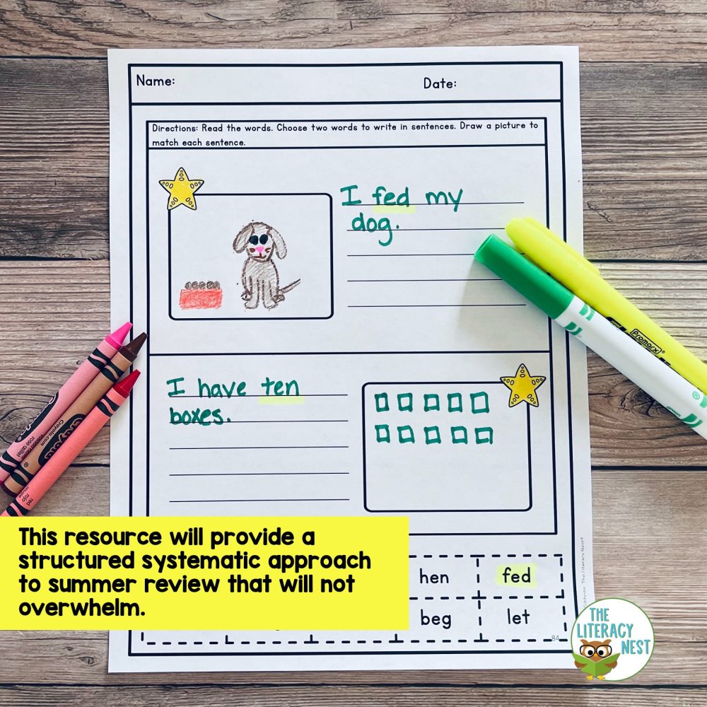 Summer Review: CVC | Phonics Packs Activities Words Worksheets - The ...