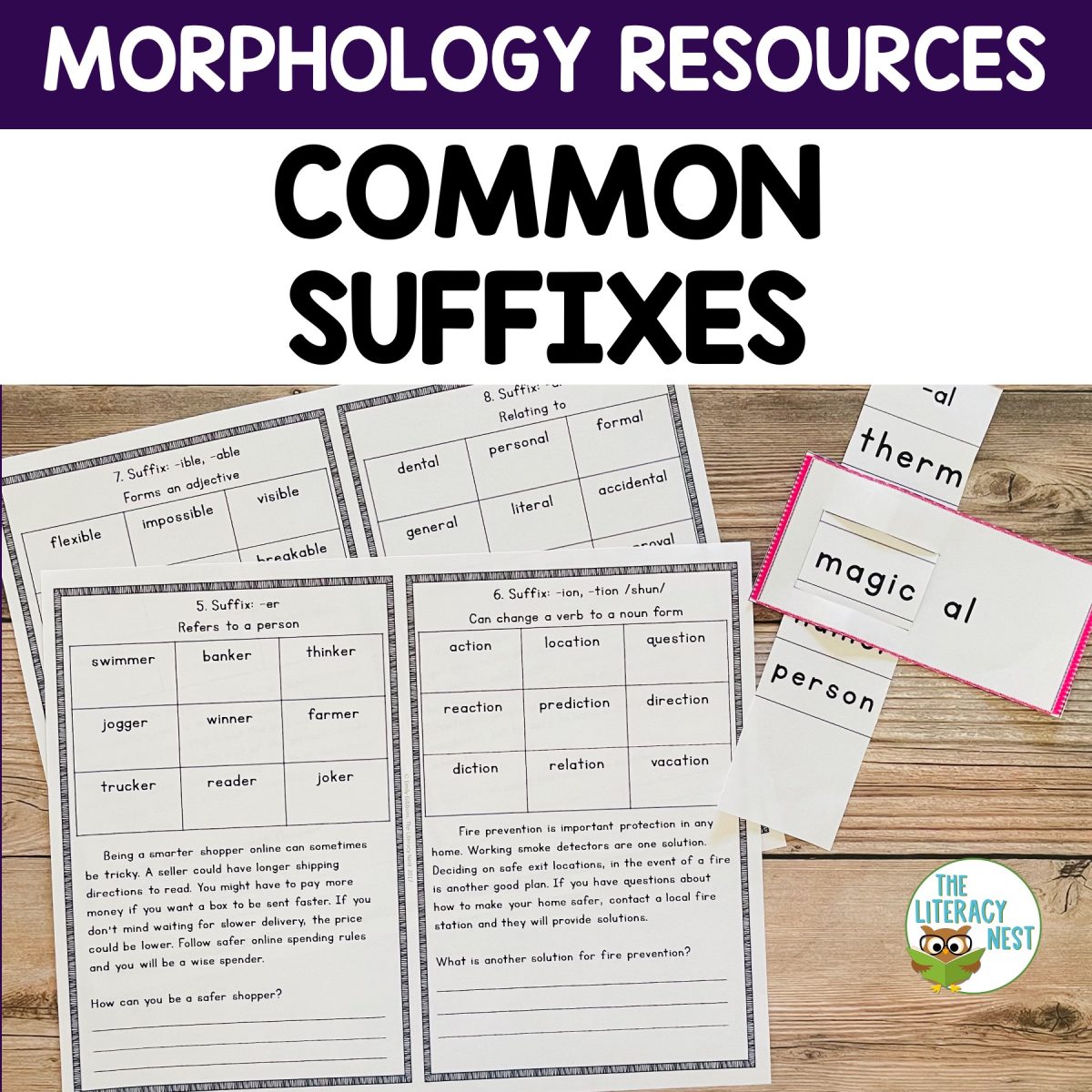 Decodable Passages for Prefixes and Suffixes FREEBIE - The Literacy Nest