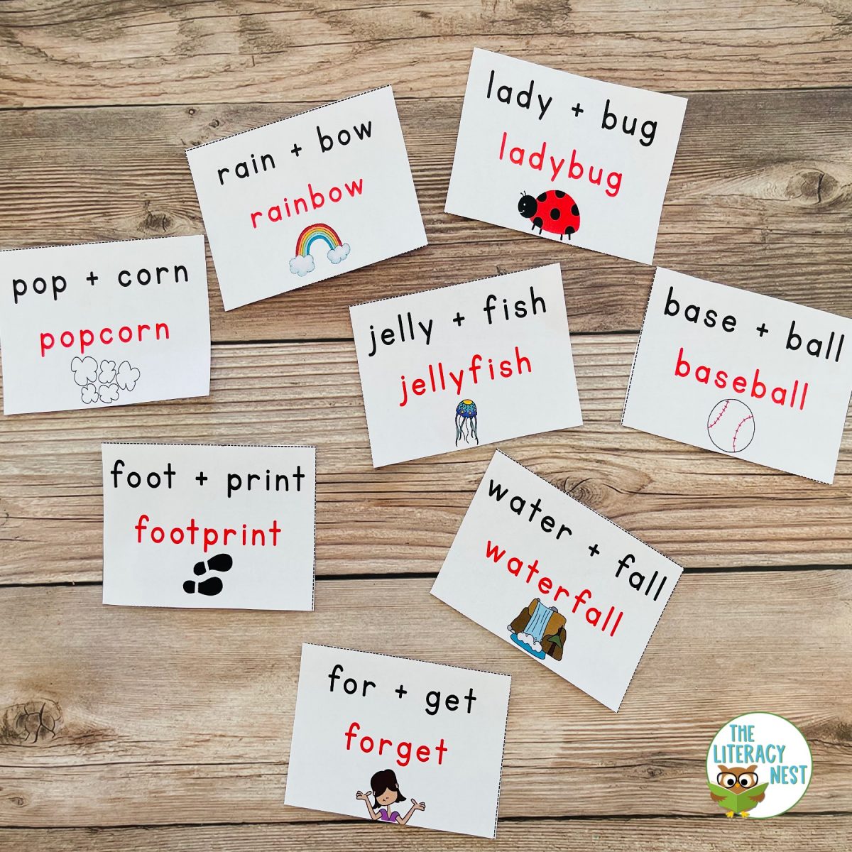 Compound Words Practice and Games Literacy Activity - The Literacy Nest