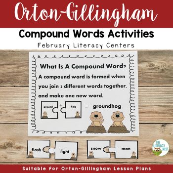Literacy Centers: February | Groundhog Day Compound Words Activities ...