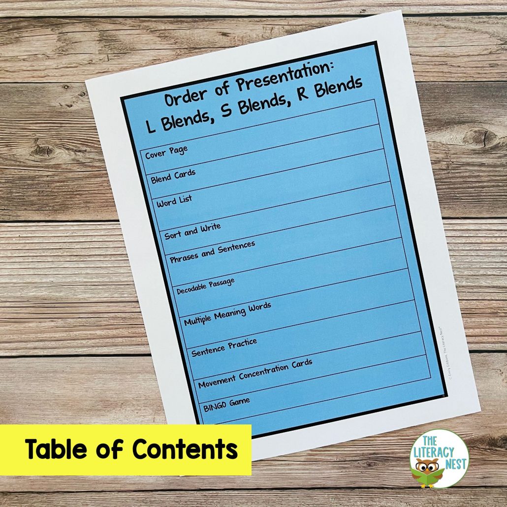 Consonant Blends Summer Worksheets and Activities - The Literacy Nest