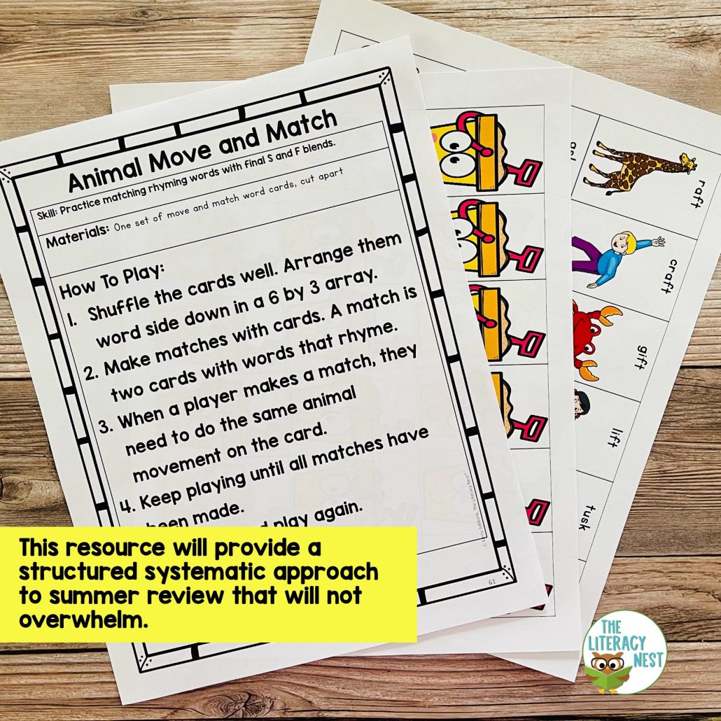Consonant Blends Summer Worksheets and Activities - The Literacy Nest