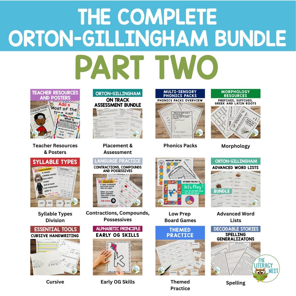 Orton-Gillingham Forms and Materials For Lesson Planning and ...