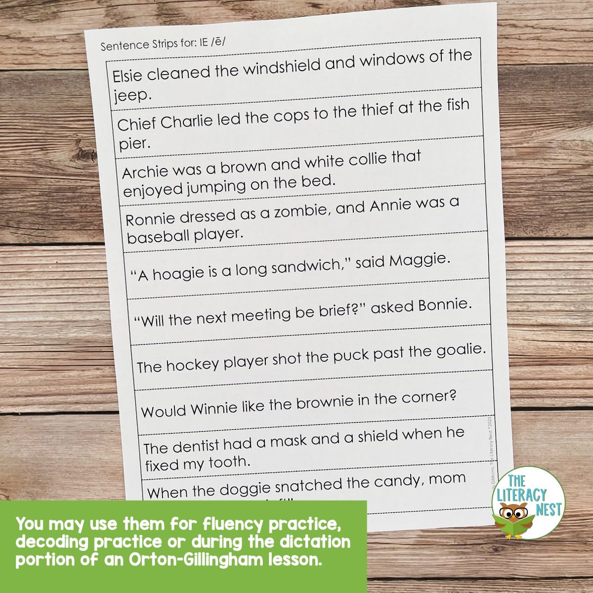 Orton-Gillingham Decodable Sentences Level Three - The Literacy Nest