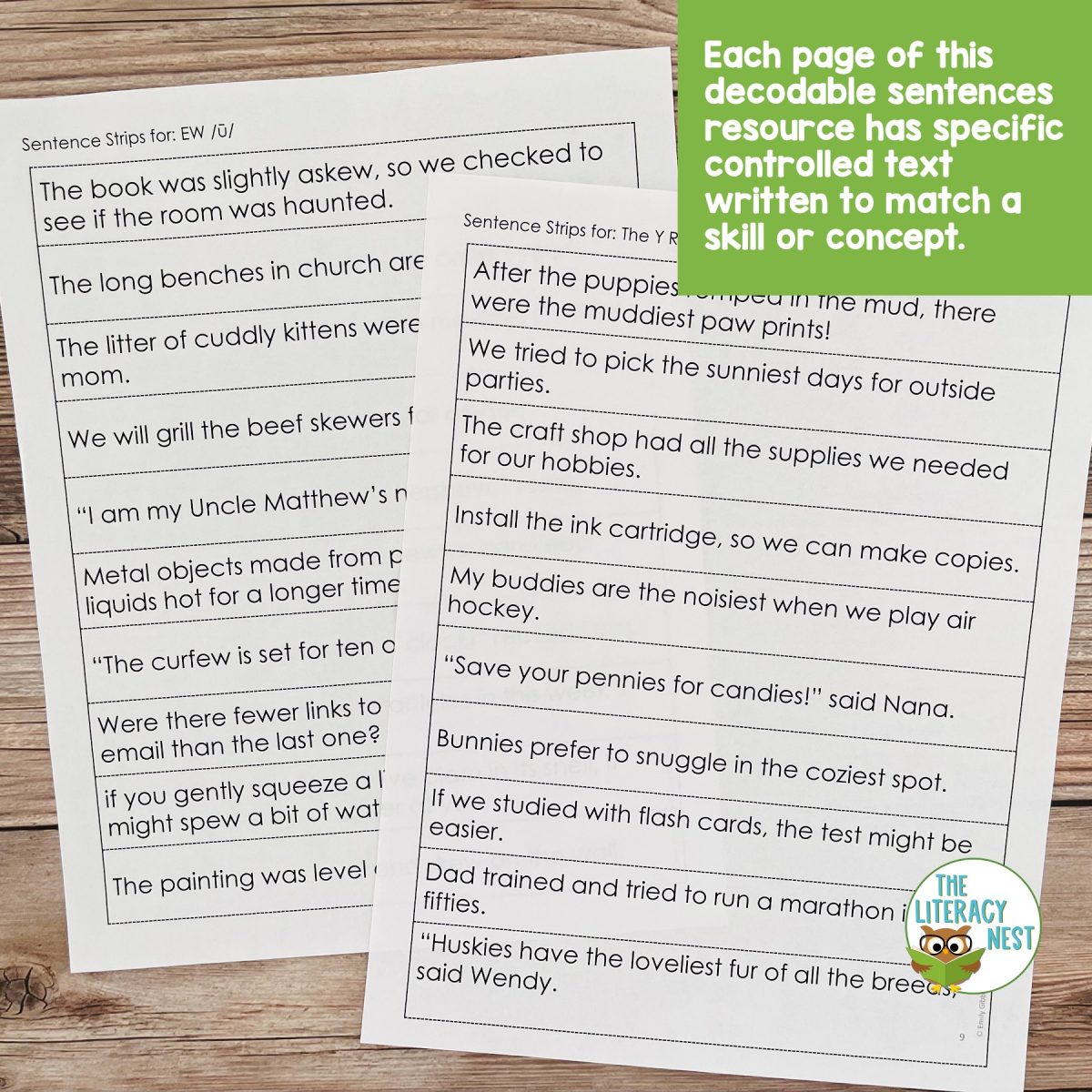 Orton-Gillingham Decodable Sentences Level Four - The Literacy Nest