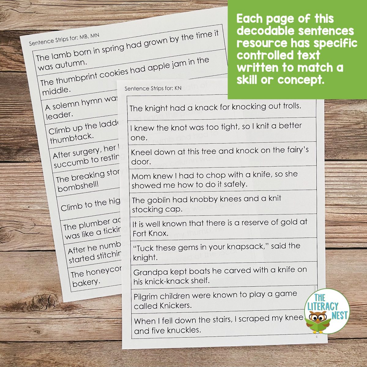 Orton-Gillingham Decodable Sentences Level Five - The Literacy Nest