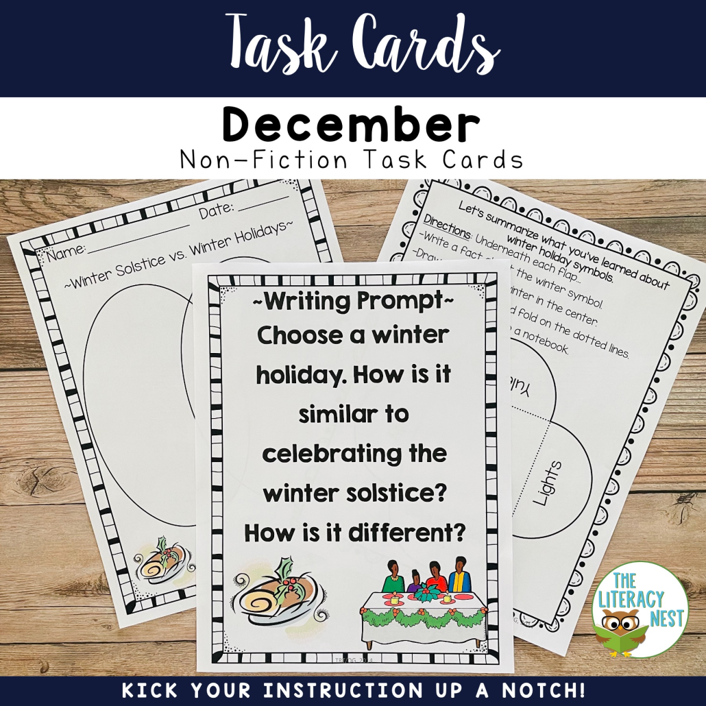 Task Cards: Winter Solstice Informational Text Activity Holidays ...
