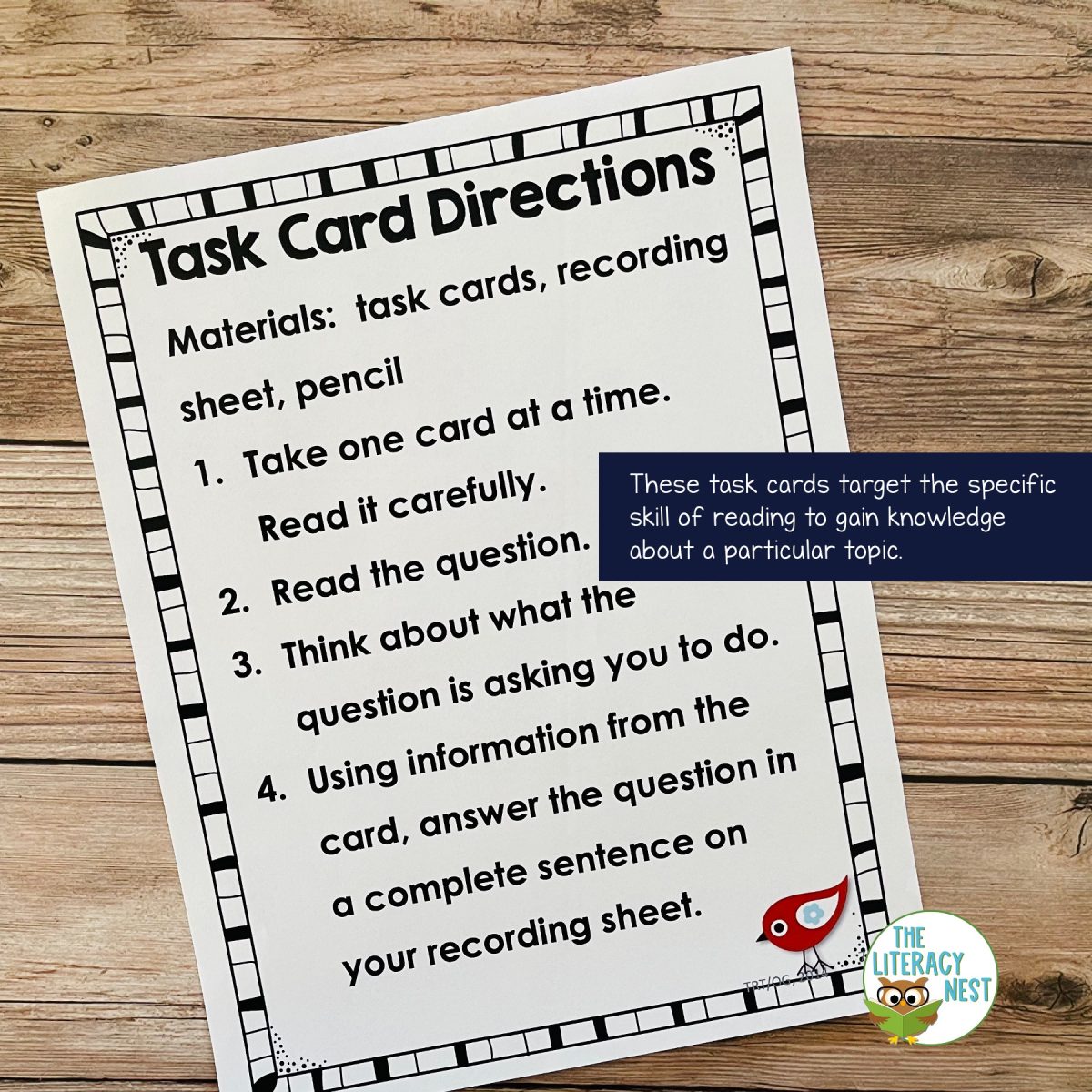 Task Cards Winter Solstice Informational Text Activity - The Literacy Nest