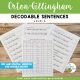 Decodable Sentences for Orton-Gillingham Lesson Plans Level 1 - The ...