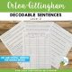 Decodable Sentences for Orton-Gillingham Lessons Level Two - The ...