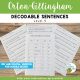 Decodable Sentences for Orton-Gillingham Lessons Level Four - The ...