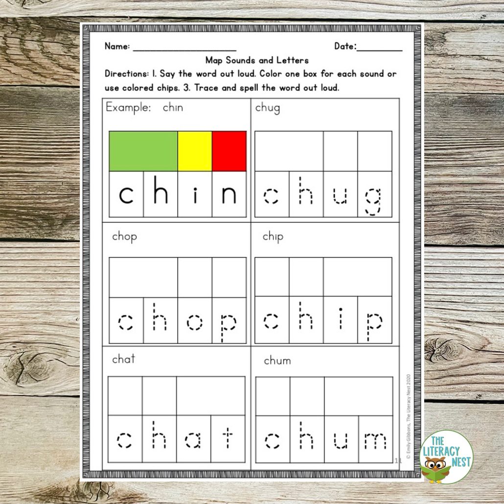 Digraph CH Worksheets and Activities for Orton-Gillingham Lessons - The ...