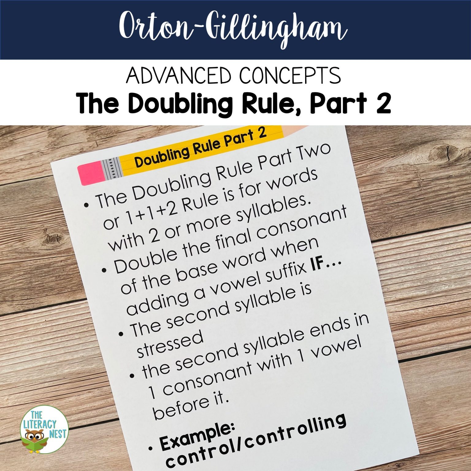 Advanced Orton-Gillingham Activities for The Doubling Rule, Part 2 ...
