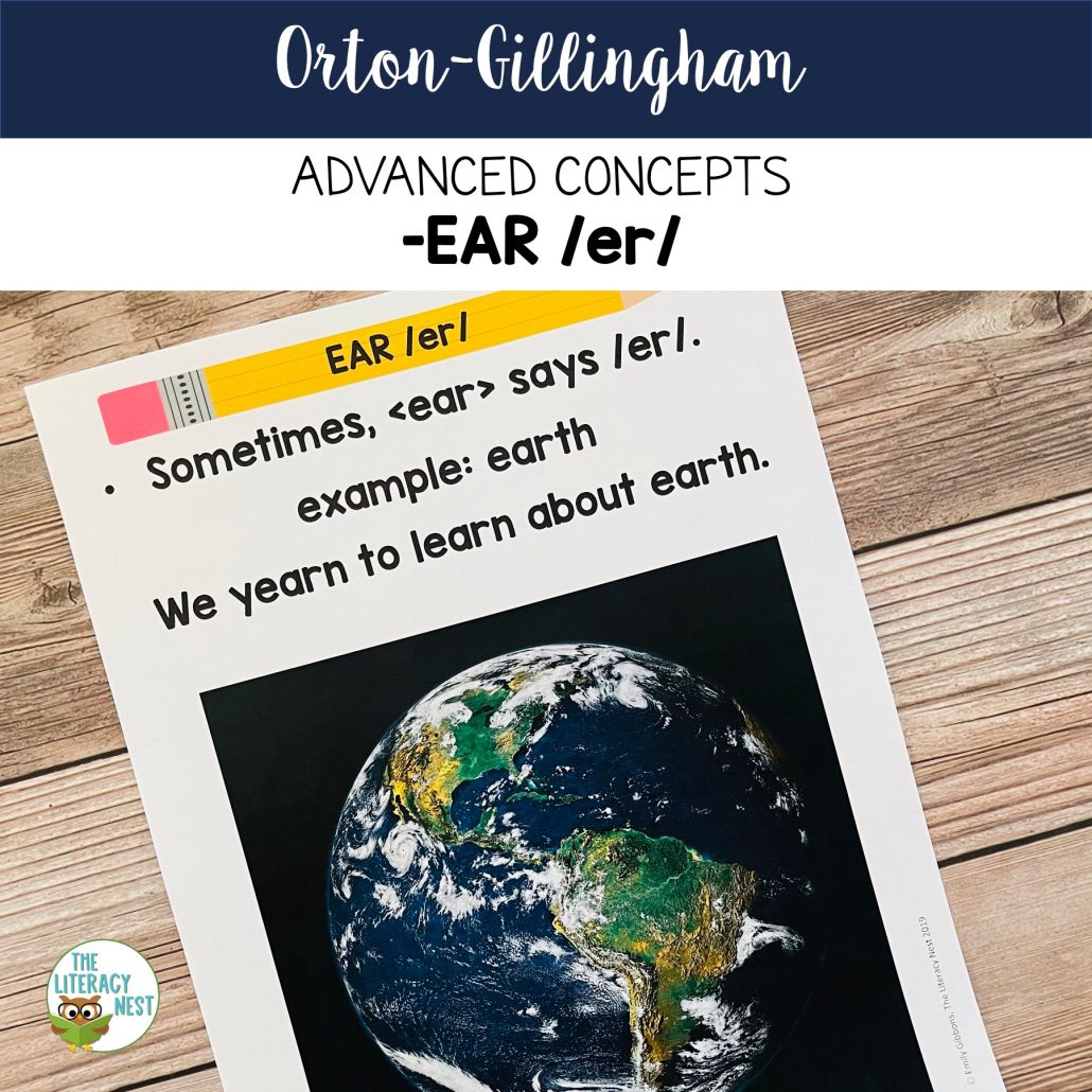Advanced Orton-Gillingham Activities for EAR /er/ - The Literacy Nest
