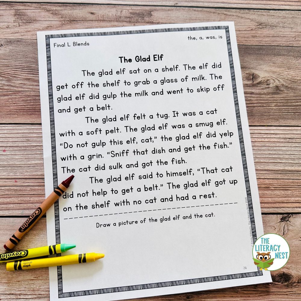 Consonant Blends Final L Phonics Activities for Orton-Gillingham ...