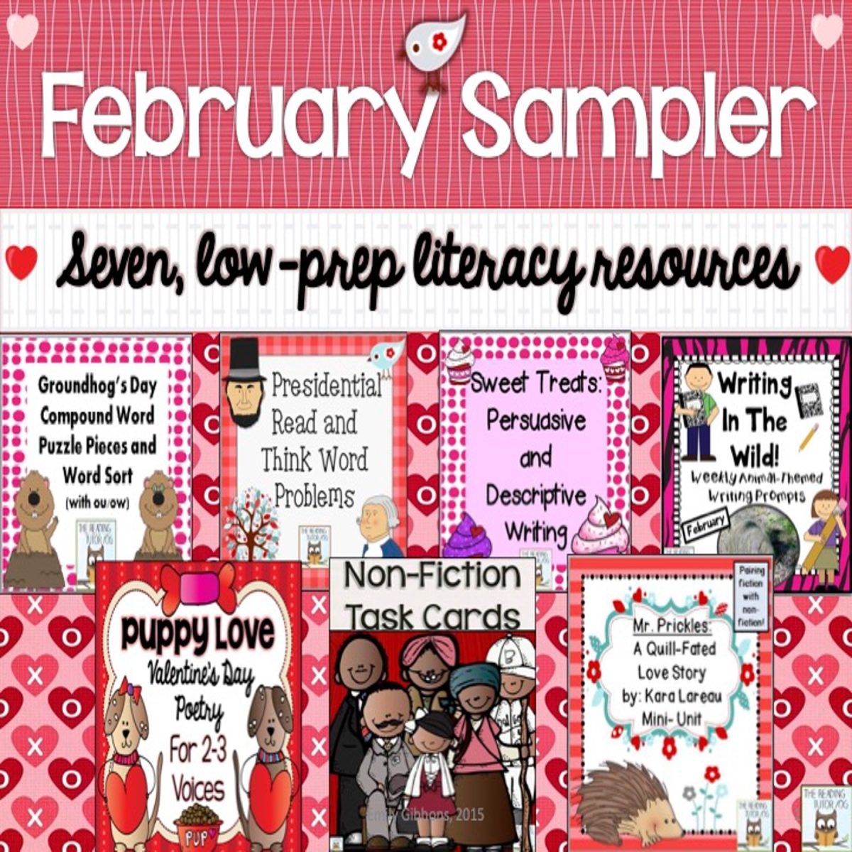 Nonfiction Fiction Literacy Centers for February Freebie Sampler - The ...